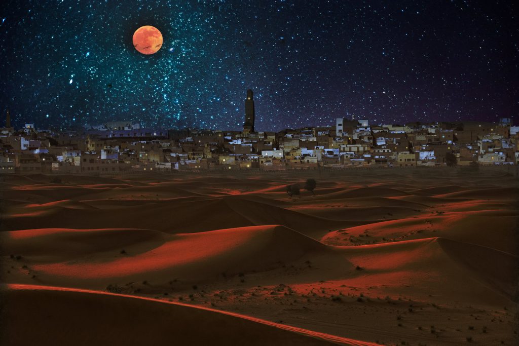 Moonlit-Desert-City3-with-lights-web2 - MontanaRon